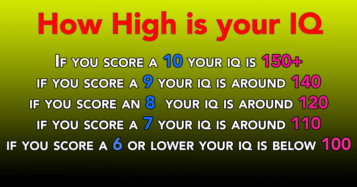 Let s Find Out What Your IQ Is 